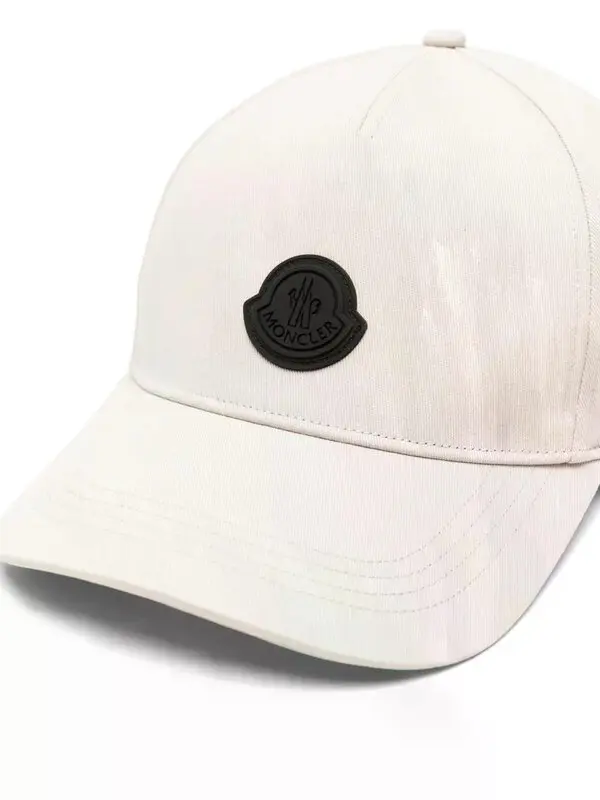 Moncler Logo-patch Baseball Cap - Neutrals