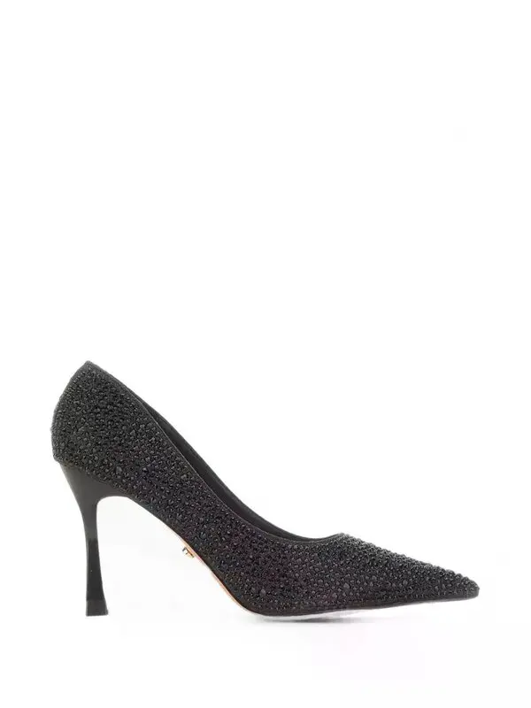TWENTY FOURHAITCH Rhinestone-embellished Pointed-toe Pumps - Black