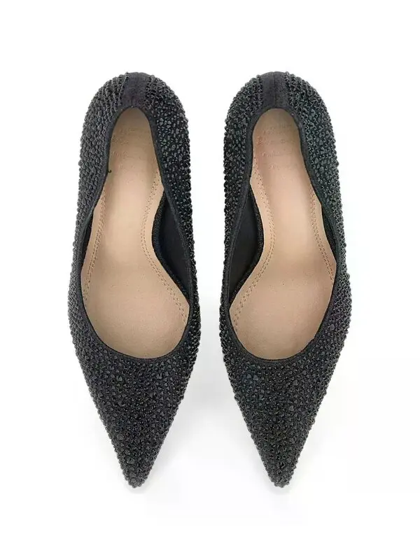 TWENTY FOURHAITCH Rhinestone-embellished Pointed-toe Pumps