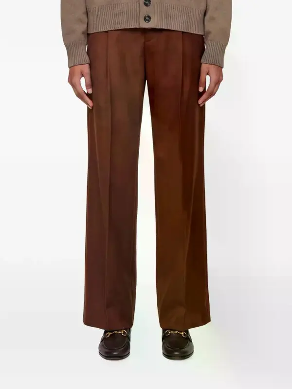 BRIGLIA 1949 Pleated Pressed-crease Trousers - Brown