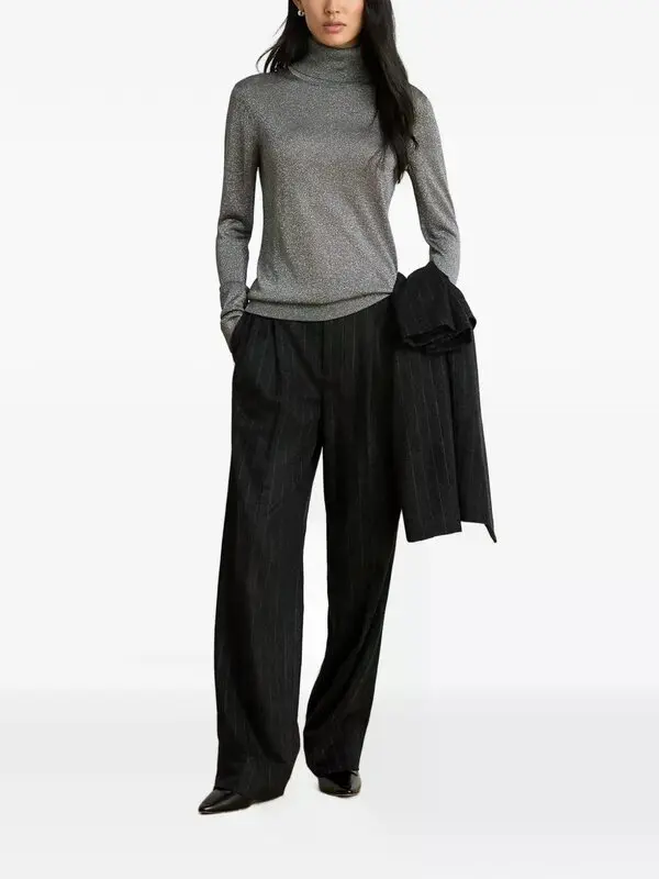 Ralph Lauren Metallic-effect Roll-neck Sweater