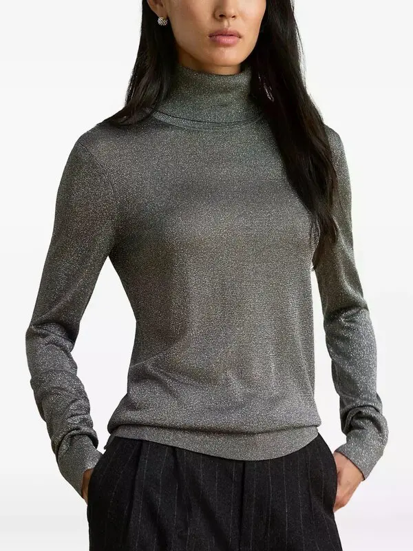 Ralph Lauren Metallic-effect Roll-neck Sweater