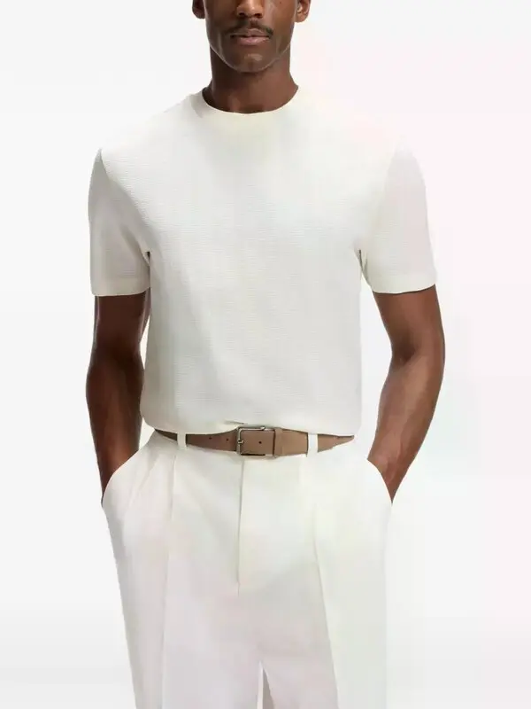 BOSS Textured Regular-fit T-shirt