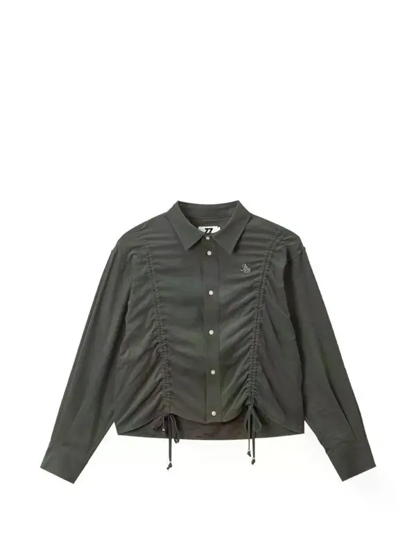 Izzue Ruched Drawstring Shirt - Grey