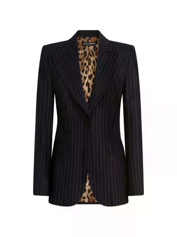 Dolce & Gabbana Pinstripe Wool Turlington Jacket
