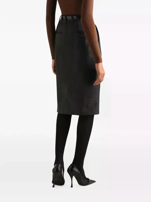 Dolce & Gabbana Wool Flannel Skirt