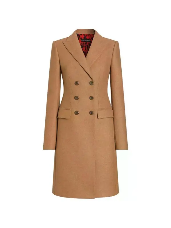 Dolce & Gabbana Double-breasted Wool Coat - Neutrals