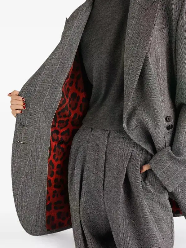 Dolce & Gabbana Double-breasted Pinstripe Wool Jacket