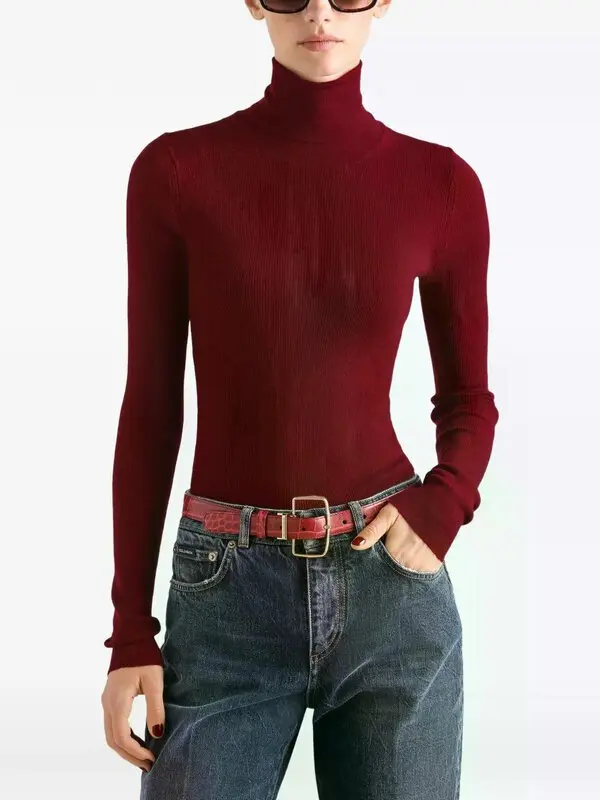 Dolce & Gabbana Ribbed Cashmere Turtleneck Pullover