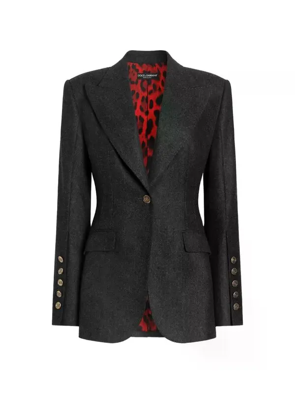 Dolce & Gabbana Wool Flannel Turlington Single-breasted Jacket