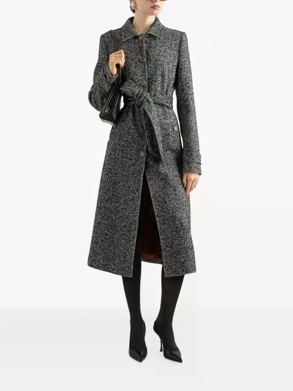 Dolce & Gabbana Single-breasted Wool-blend Chevron Coat