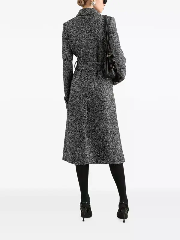 Dolce & Gabbana Single-breasted Wool-blend Chevron Coat
