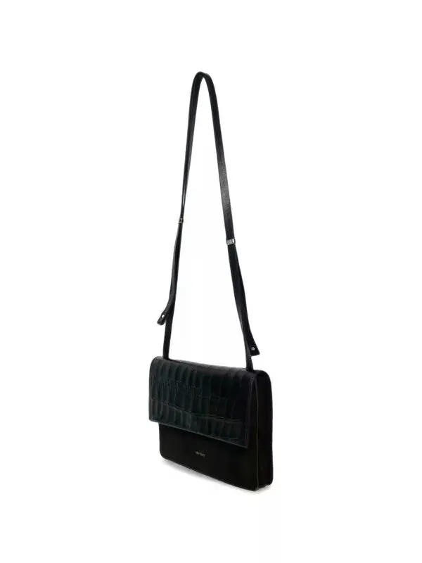 ANN KURZ Crocodile-effect Leather Shoulder Bag