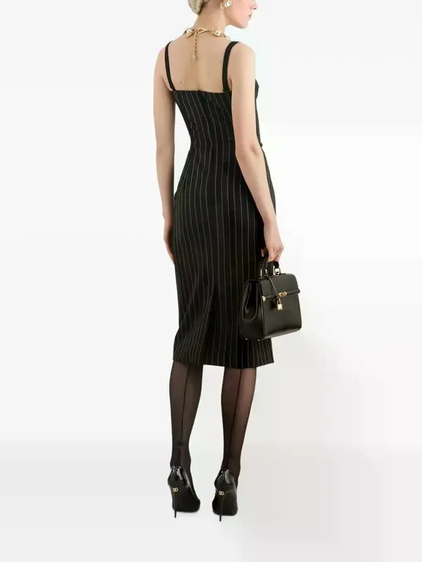Dolce & Gabbana Pinstripe Wool Dress