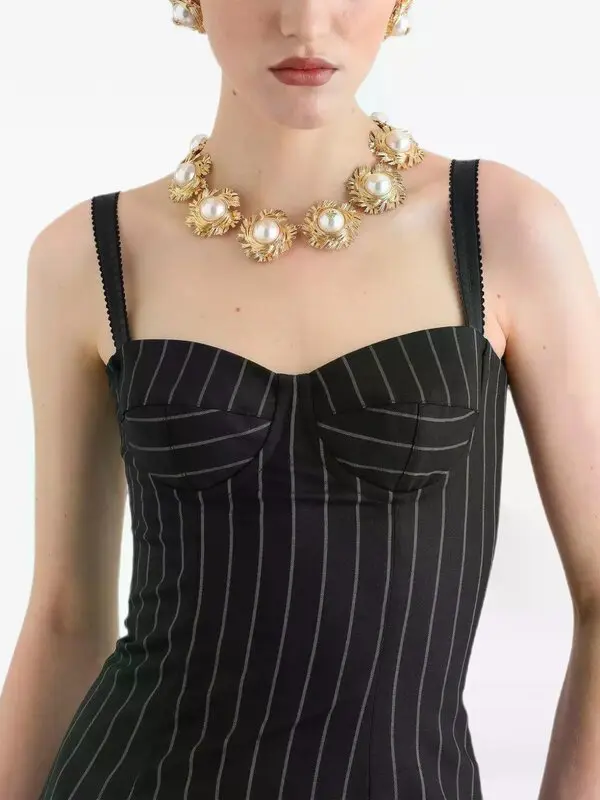 Dolce & Gabbana Pinstripe Wool Dress
