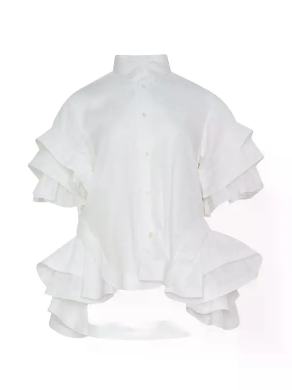 Noir Kei Ninomiya Ruffled Flared Shirt