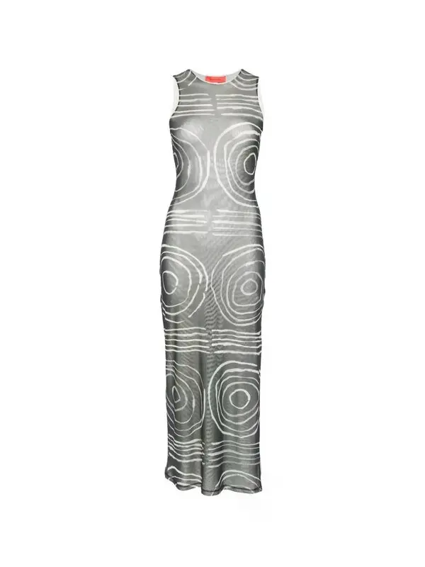 Eckhaus Latta Gesture Graphic-print Maxi Dress