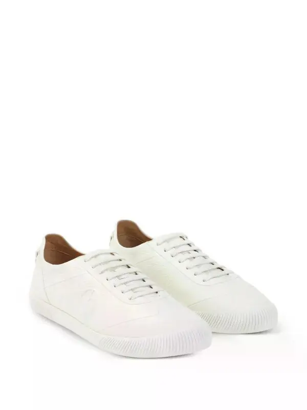Giorgio Armani Logo-embossed Leather Sneakers