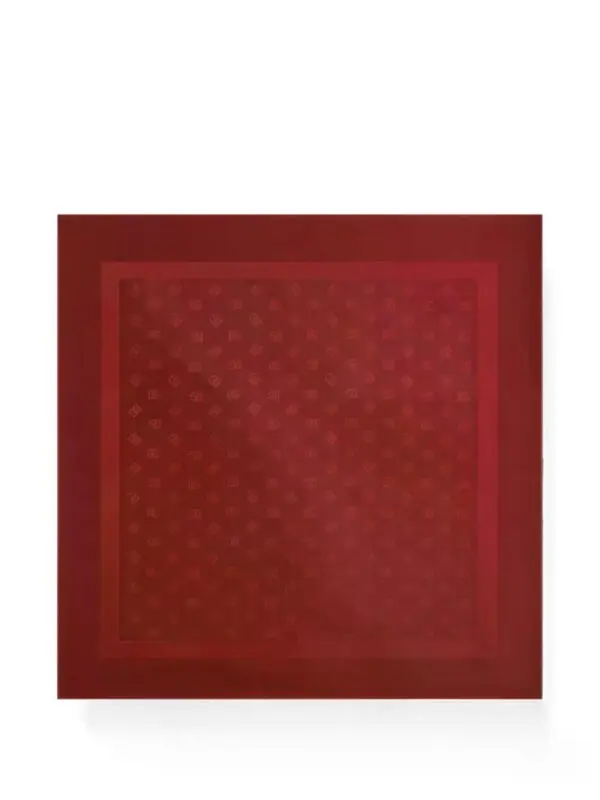Dolce & Gabbana 135x135 Silk Stole With Logo Jacquard - Red