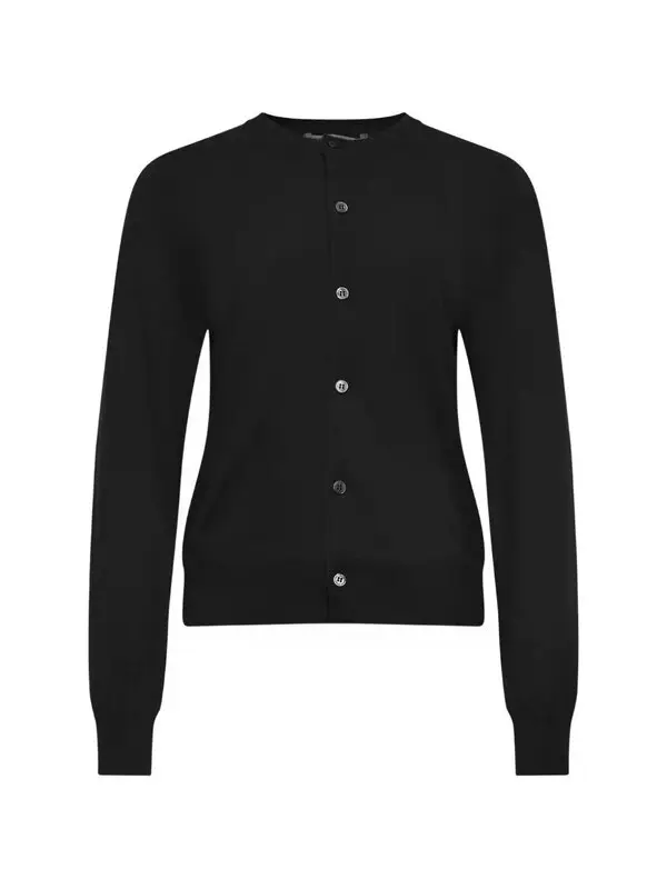 Comme Des Garçons Ribbed-trim Button-up Cardigan