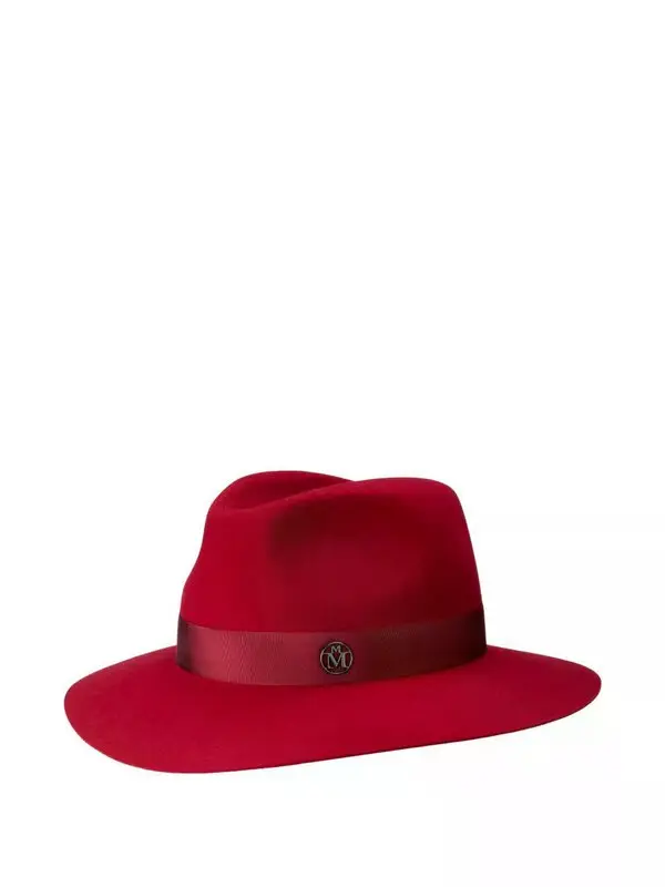 MAISON MICHEL Henrietta Logo-detail Fedora Hat
