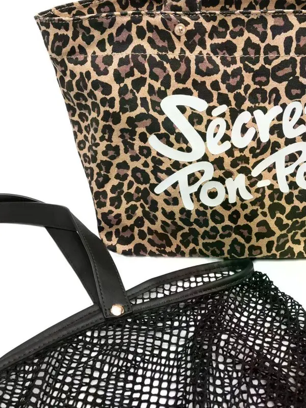 SECRET PON-PON City Leopard-print Tote Bag - Neutrals