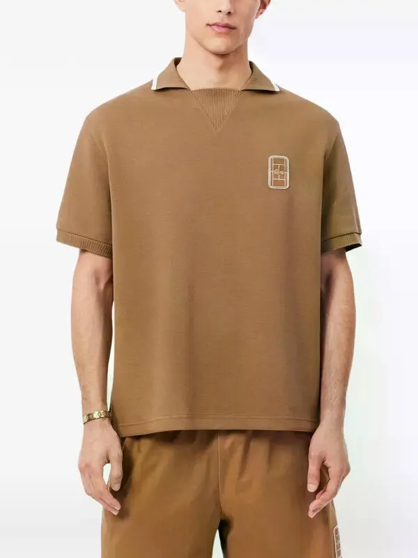Lacoste Logo-patch V-neck Polo Shirt