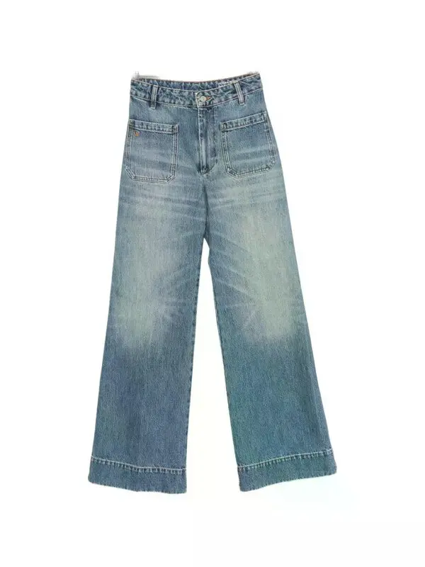 Victoria Beckham Patch-pocket Wide-leg Jeans