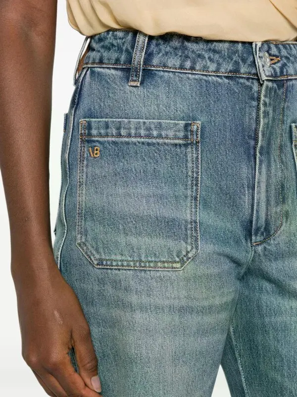 Victoria Beckham Patch-pocket Wide-leg Jeans