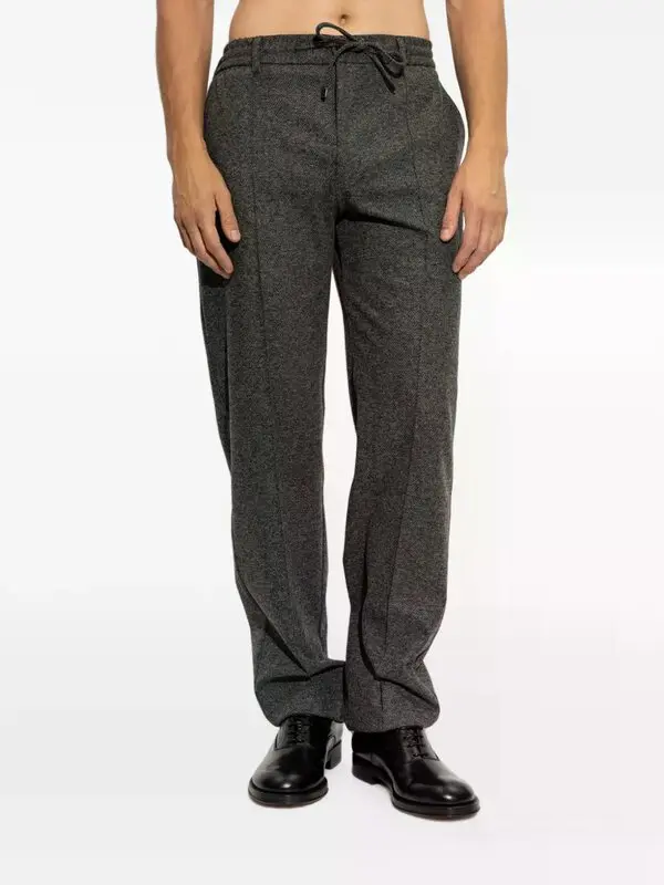 Etro Drawstring-waist Pressed-crease Trousers