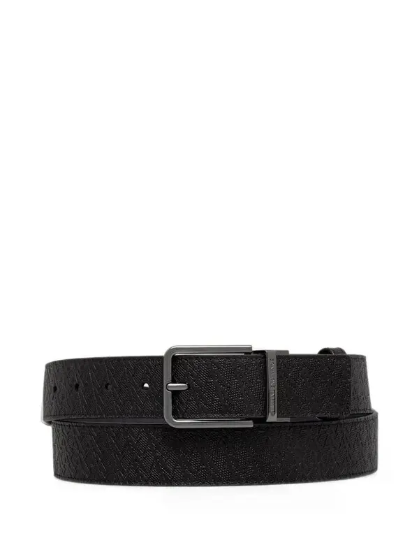Armani Exchange Reversible Logo-embossed Belt