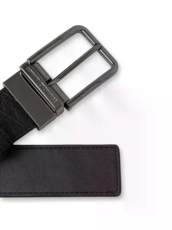 Armani Exchange Reversible Logo-embossed Belt