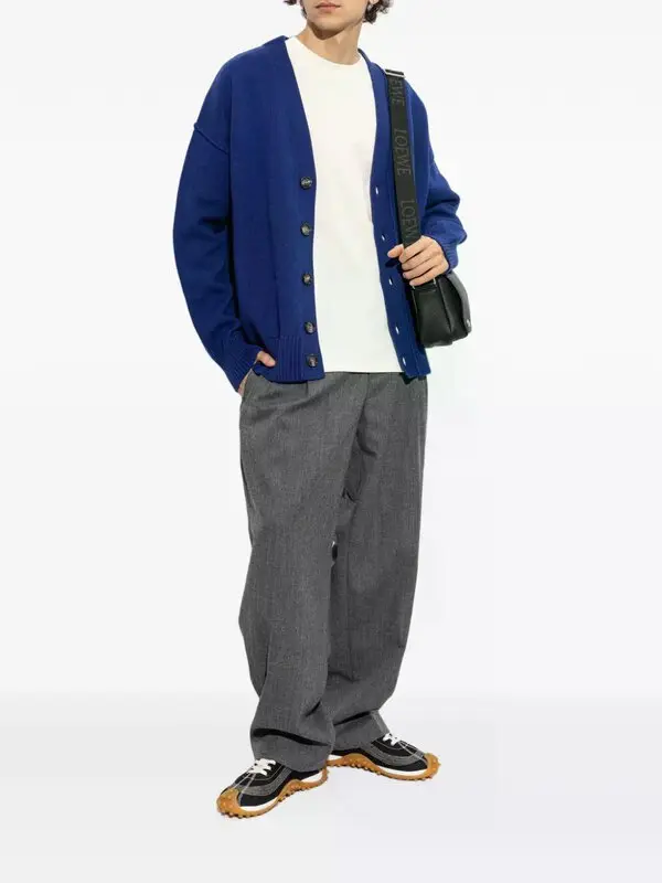 AMI Paris Wool Cardigan With De Coeur