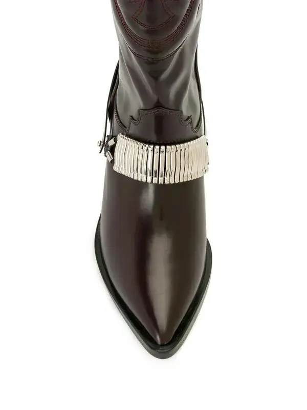 Toga Leather Western Over-the-knee Boots