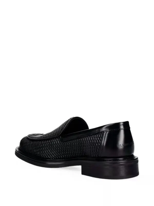 Filling Pieces Woven Leather Loafers