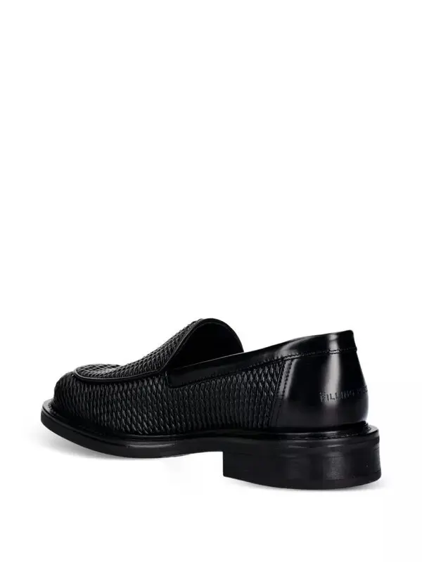 Filling Pieces Woven Leather Loafers