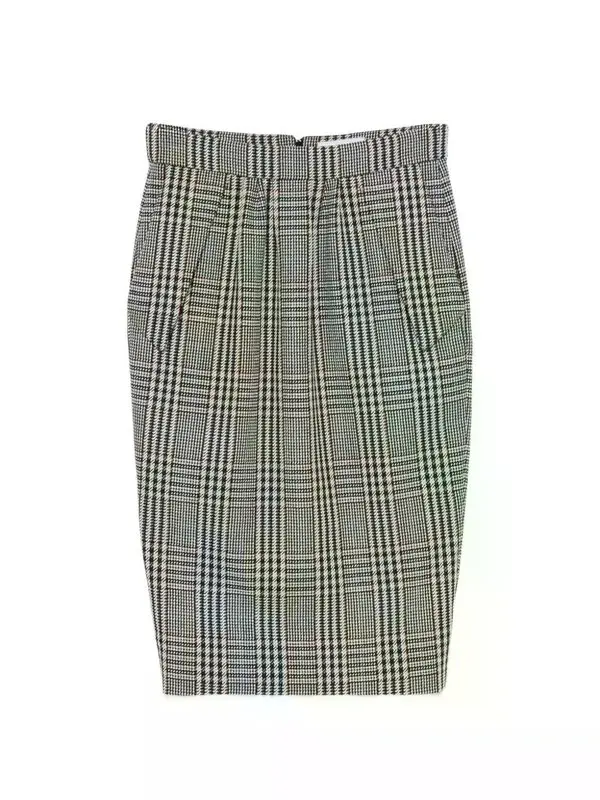 Stella McCartney Prince Of Wales Check Wool Midi Skirt