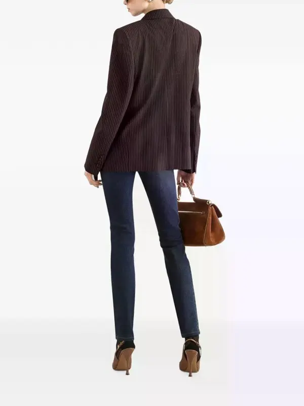 Dolce & Gabbana Pinstripe Wool Linda Single-breasted Jacket