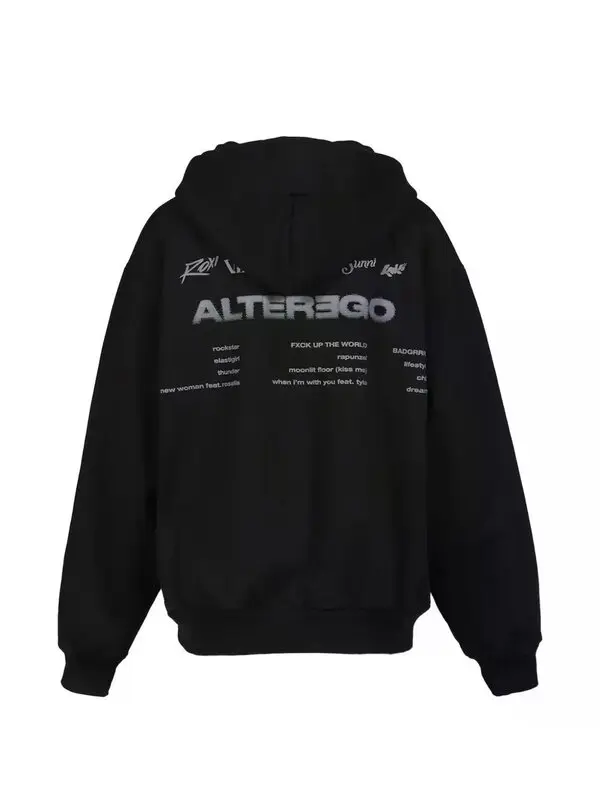 ALTER EGO Logo-print Zip-up Hoodie