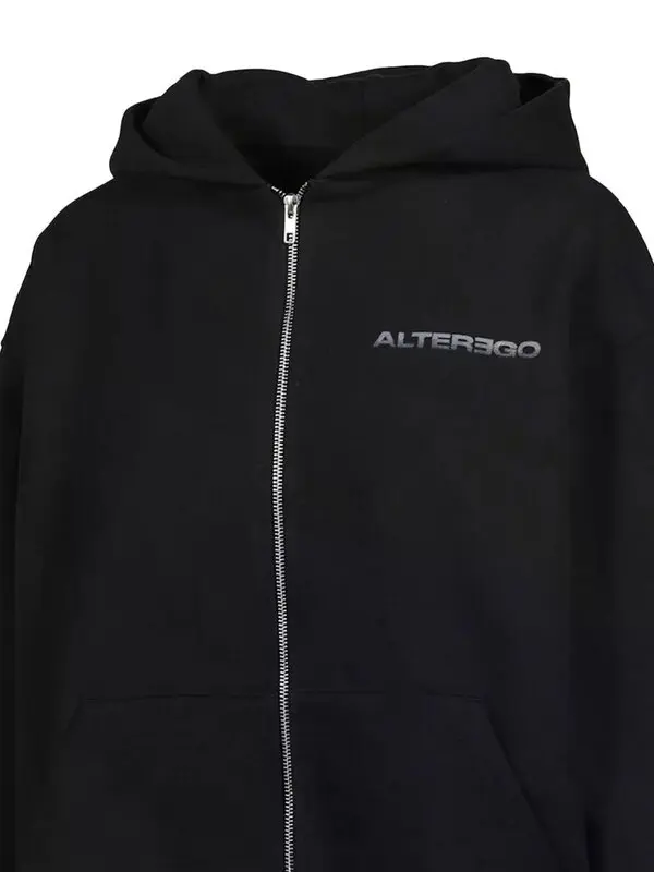 ALTER EGO Logo-print Zip-up Hoodie