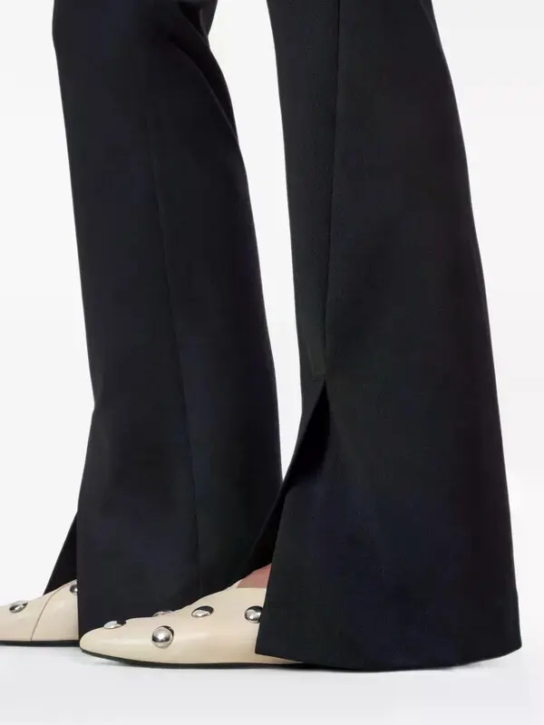Closed Split-hem Flared Trousers