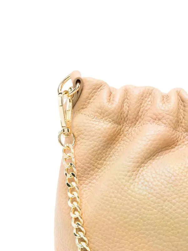 MARC ELLIS Ruched Leather Shoulder Bag