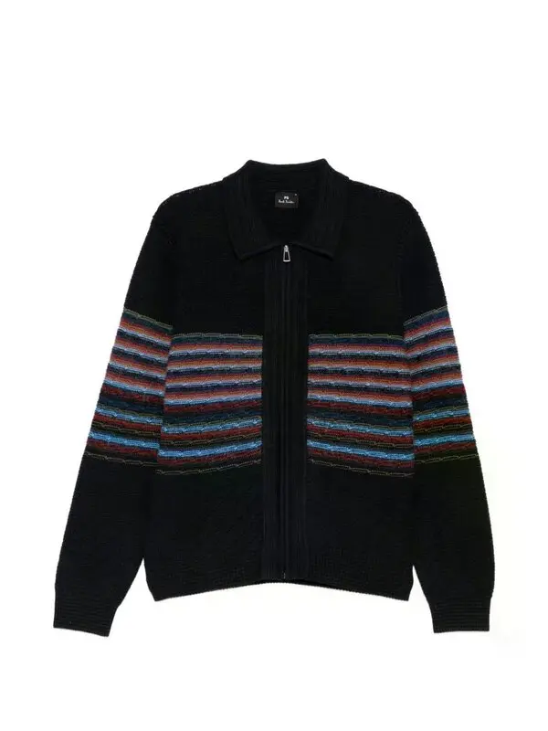 Paul Smith Graphic-print Zip-up Cardigan