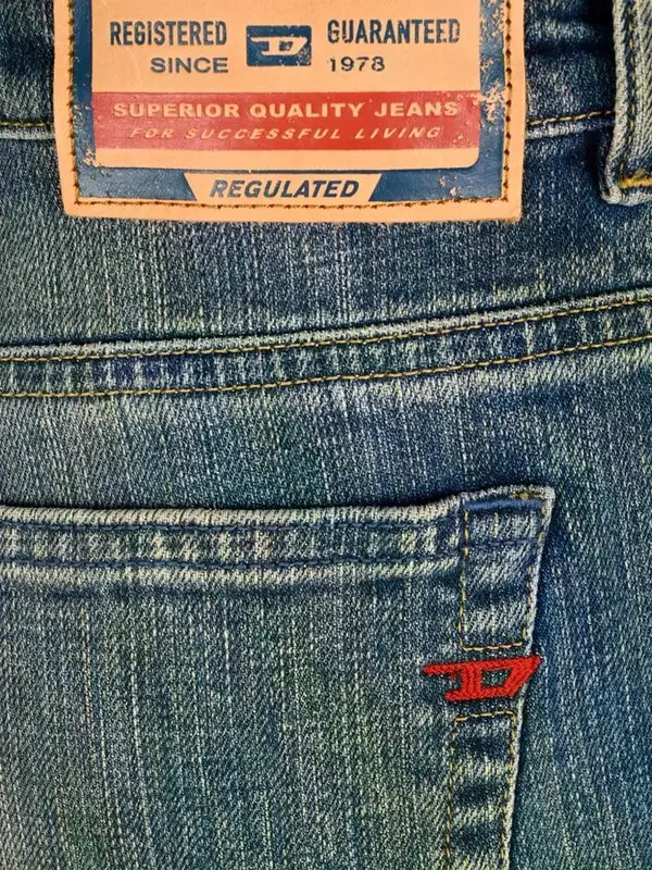 DIESEL® Washed Straight-leg Jeans