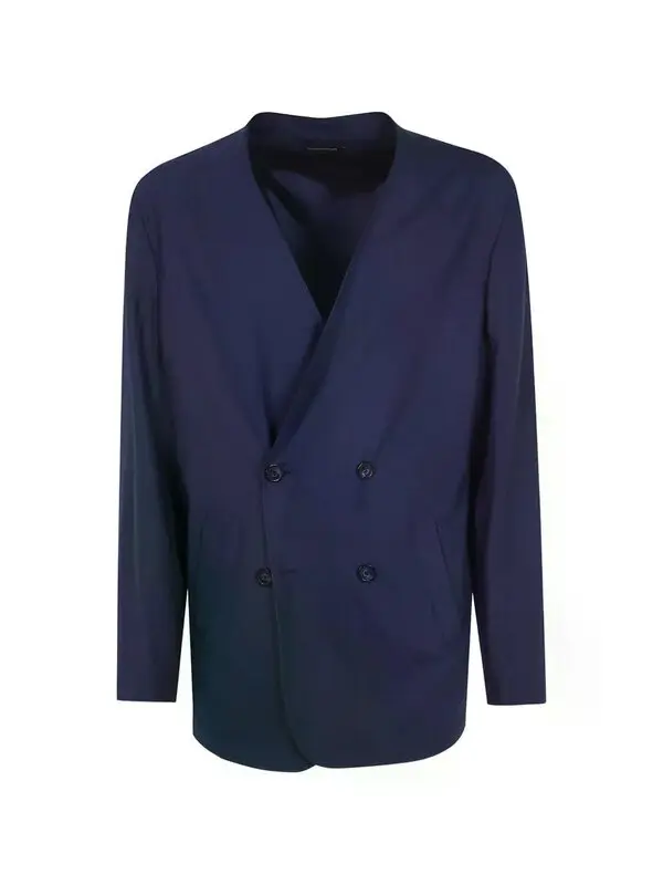 Emporio Armani Double-breasted Collarless Blazer