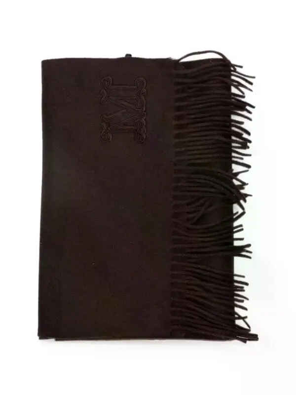 Max Mara Monogram Fringed Scarf