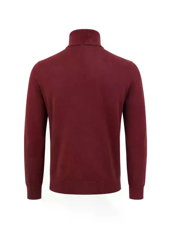 FRANZESE COLLECTION Ribbed-knit Turtleneck Sweater - Red