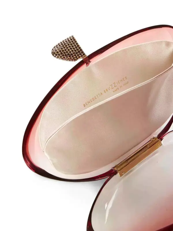 Benedetta Bruzziches Harmony Gradient-effect Pebble-shaped Clutch Bag - Red