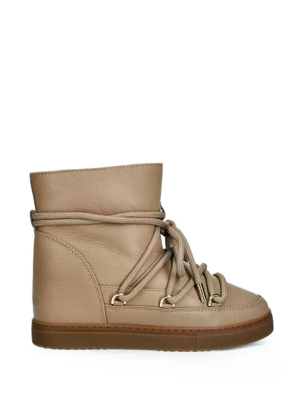 Inuikii Grained Leather Lace-up Ankle Boots