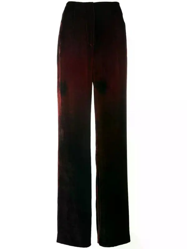 Alberta Ferretti Velvet Straight-leg Trousers